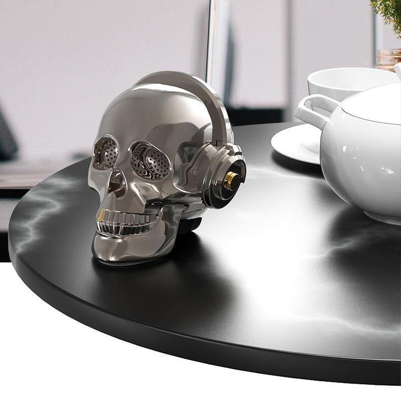 Portable Plating Skull Wireless Bluetooth Speaker Musical Instruments ...